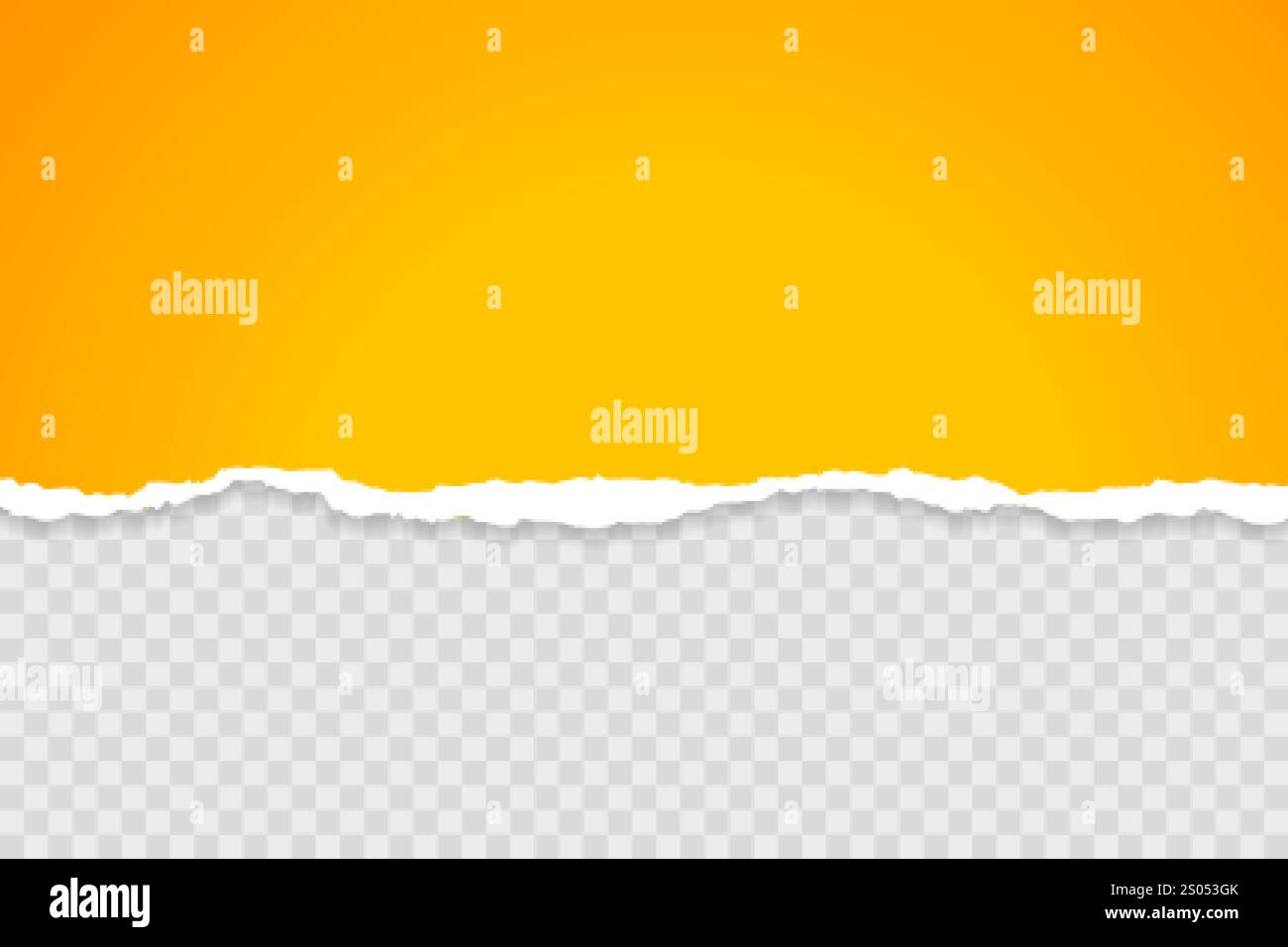 yellow sheet of torn paper on transparent background Stock Vector Image ...