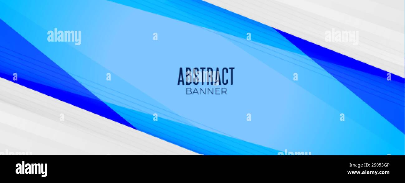 business presentation banner design in blue color Stock Vector Image ...