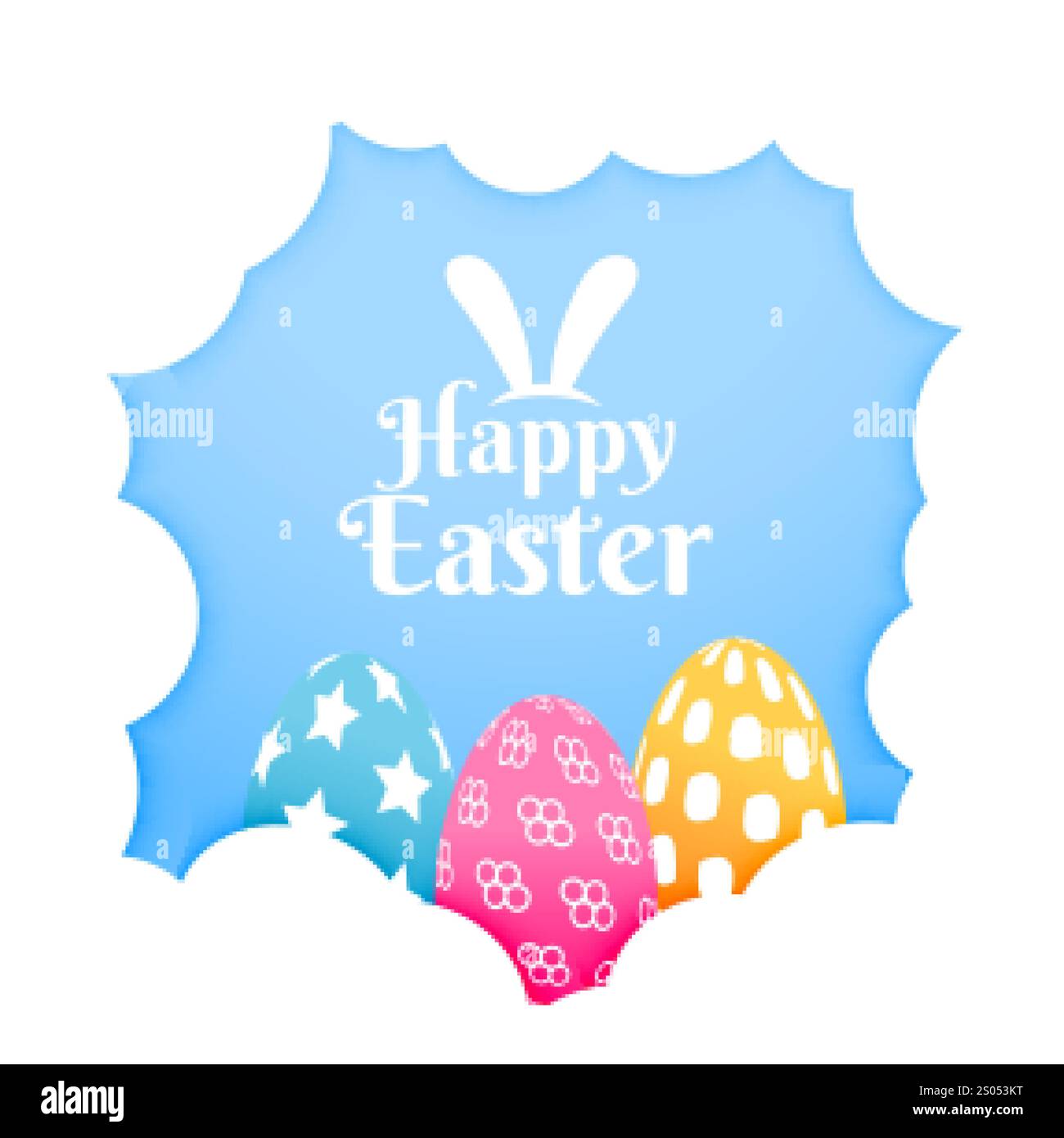 Three happy easter eggs Stock Vector Images - Alamy