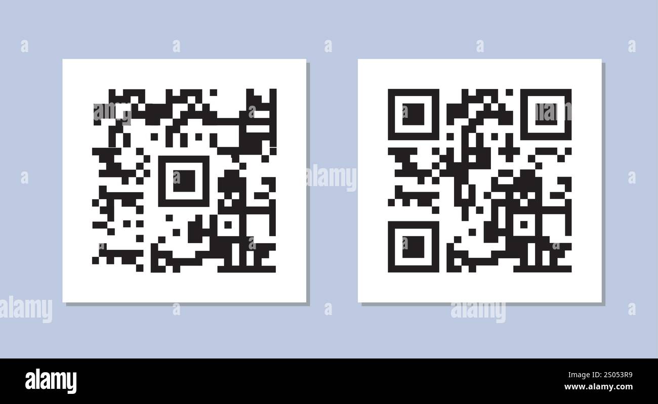 Barcode or qr code. Rectangle label with code for scanning. Cashless ...