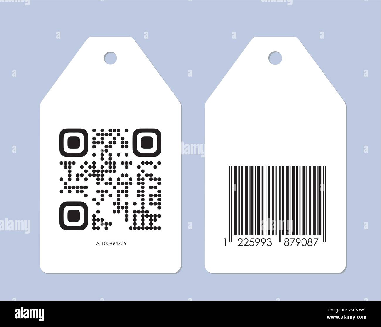 Barcode or qr code. Rectangle tag with code for scanning. Cashless ...