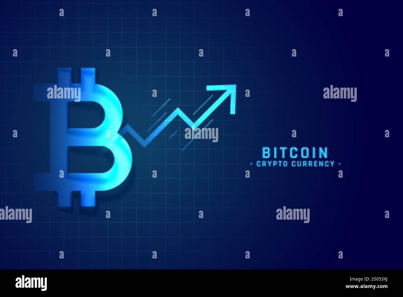bitcoin growth chart with upward arrow design Stock Vector Image & Art ...