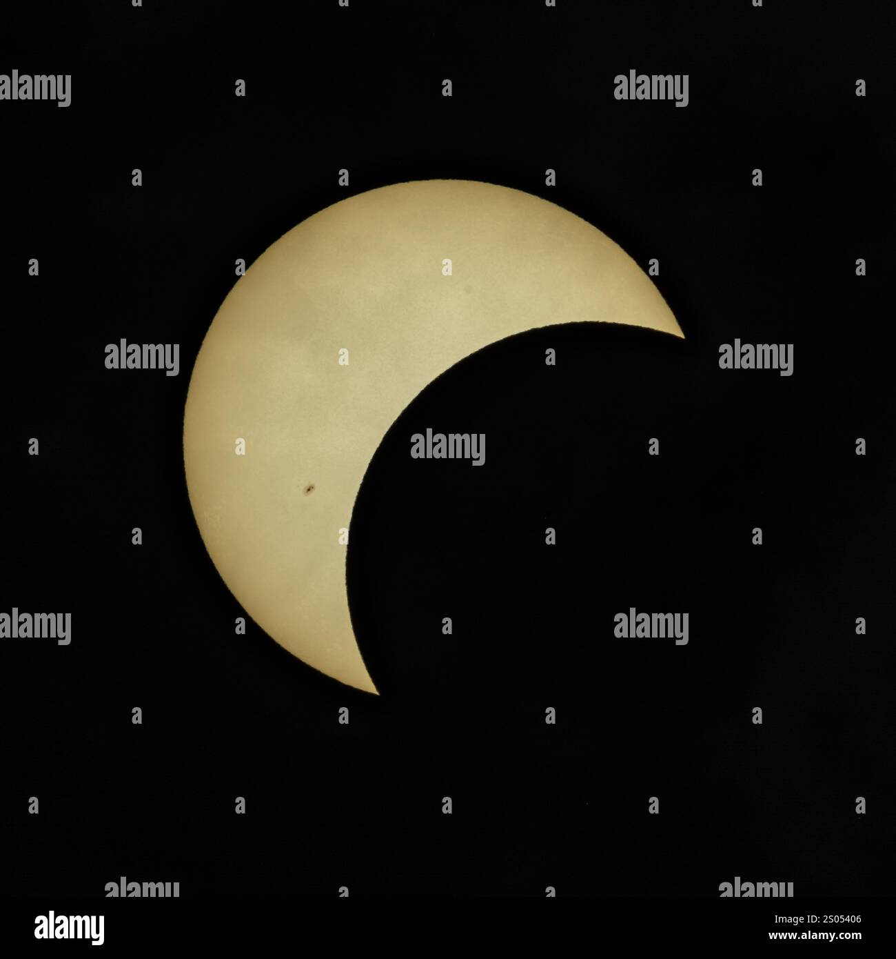 Moon Passes In Front Of Sun During Annular Eclipse As Viewed From ...