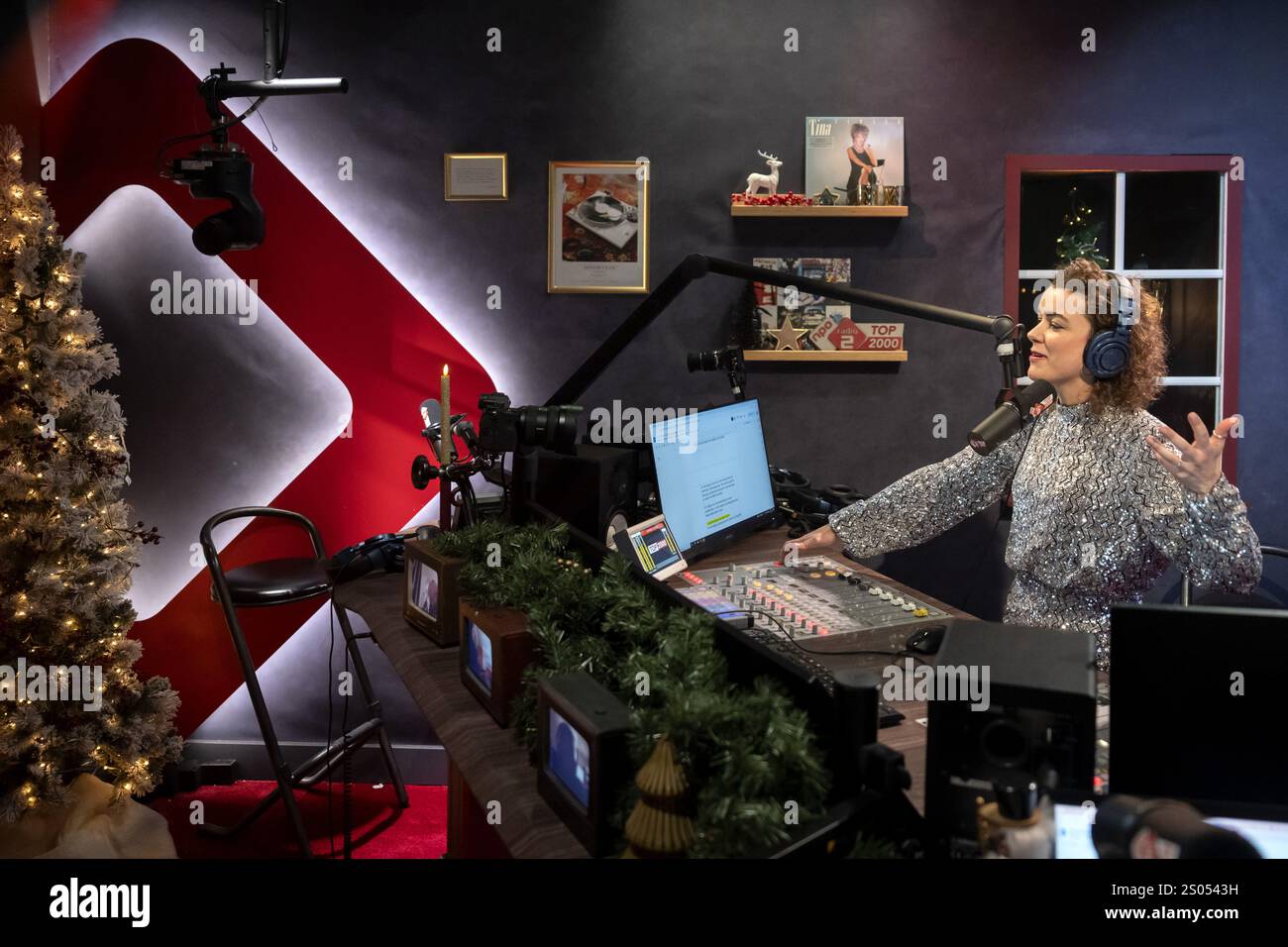 HILVERSUM - DJ Desiree van der Heiden during the start of the Top 2000 ...