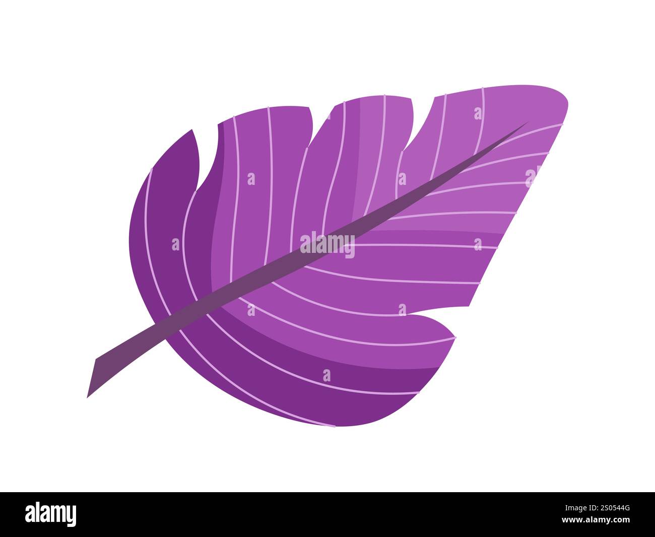 Colorful feather icon. Violet bird feather, plumage. Falling, floating ...