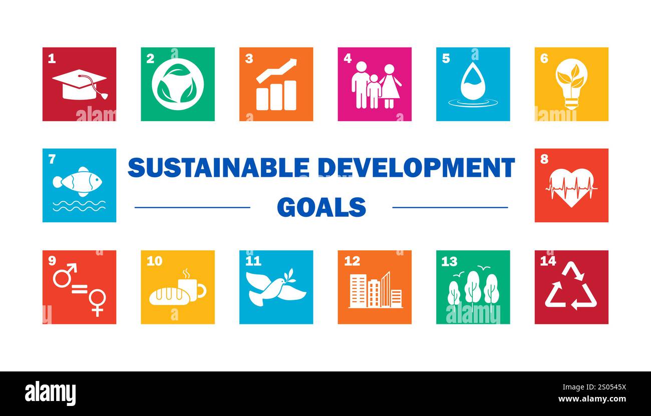 Sustainable development goals. Corporate infographics. Education ...
