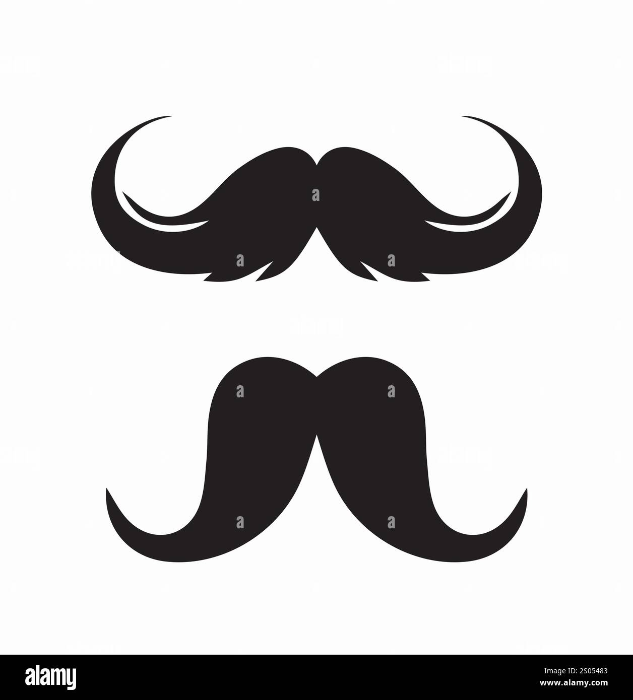 Moustache icon set. Pack of mustaches. Facial hairs pack. Barbershop ...