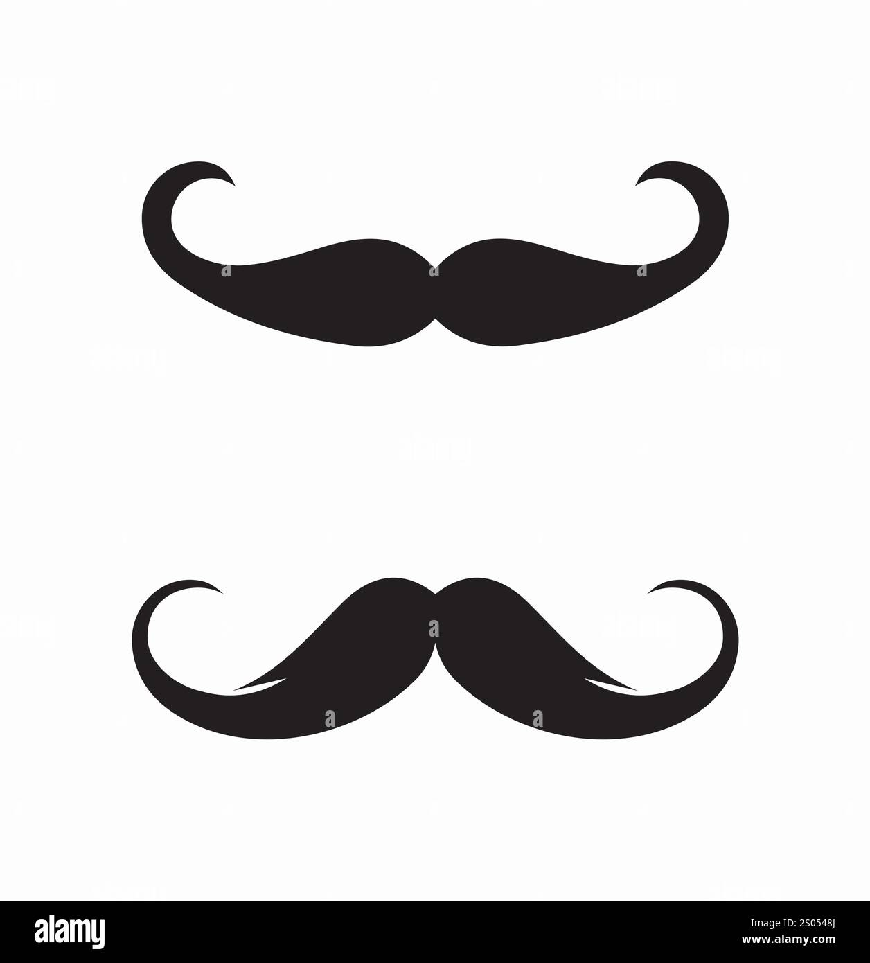 Moustache icon set. Pack of mustaches. Facial hairs. Barber and whisker ...