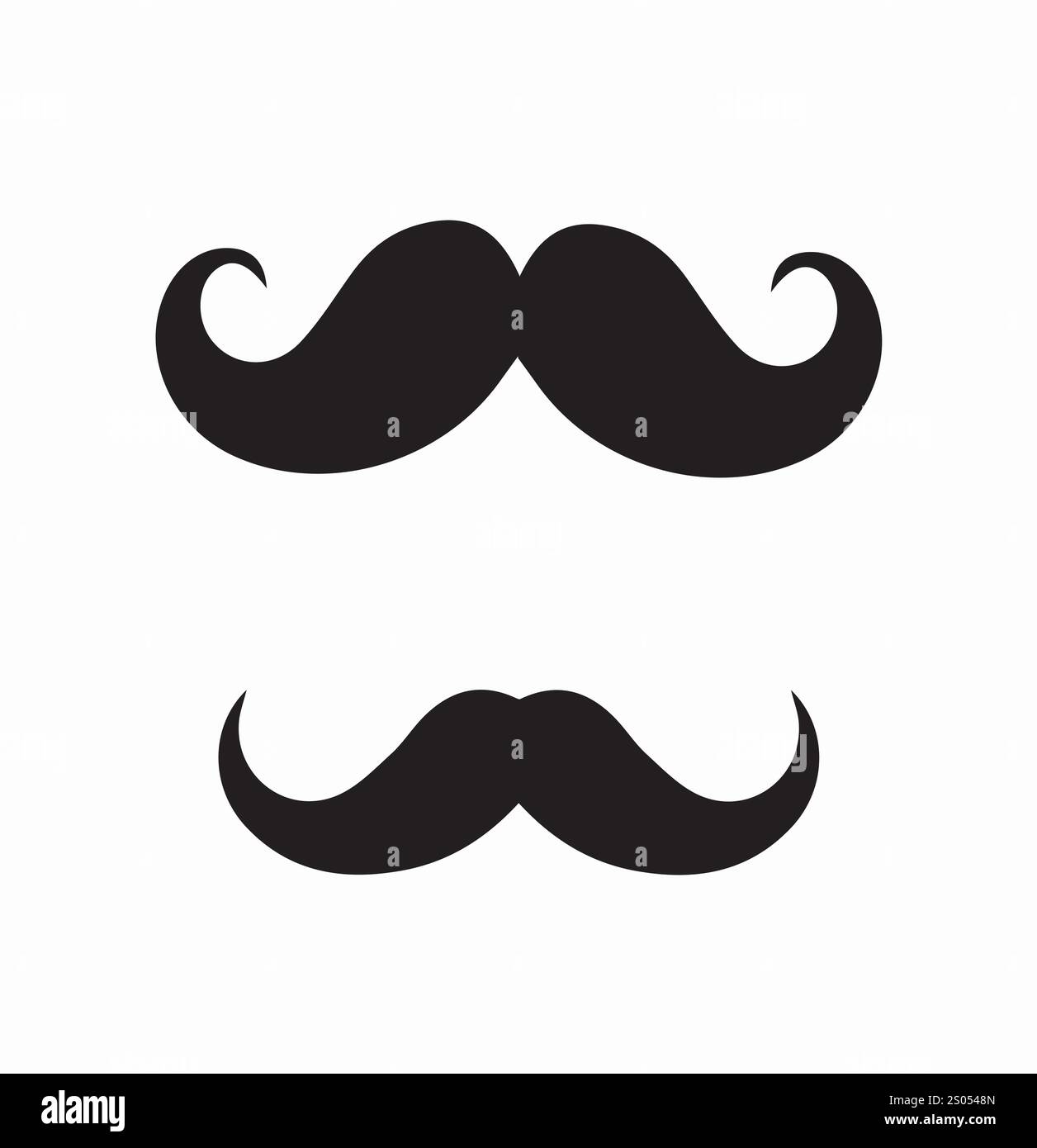Moustache icon set. Pack of mustaches. Facial hairs pack. Logo or ...