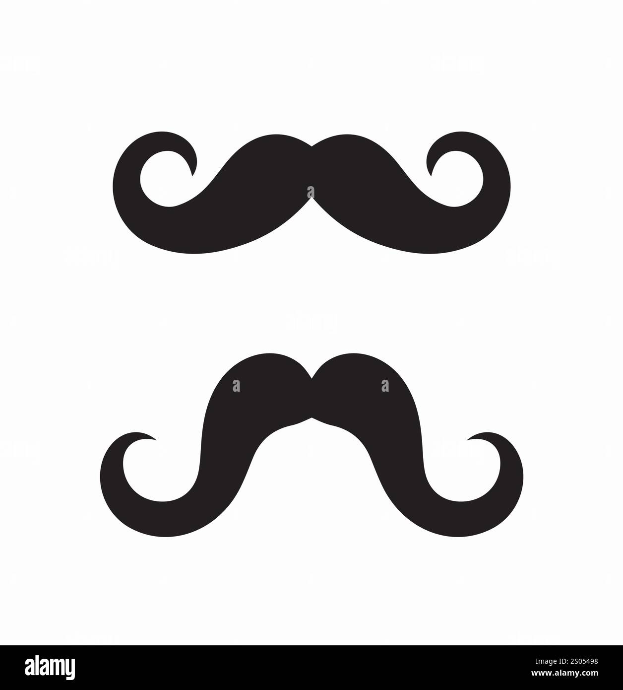 Moustache icon set. Pack of mustaches. Facial hairs pack. Barber and ...