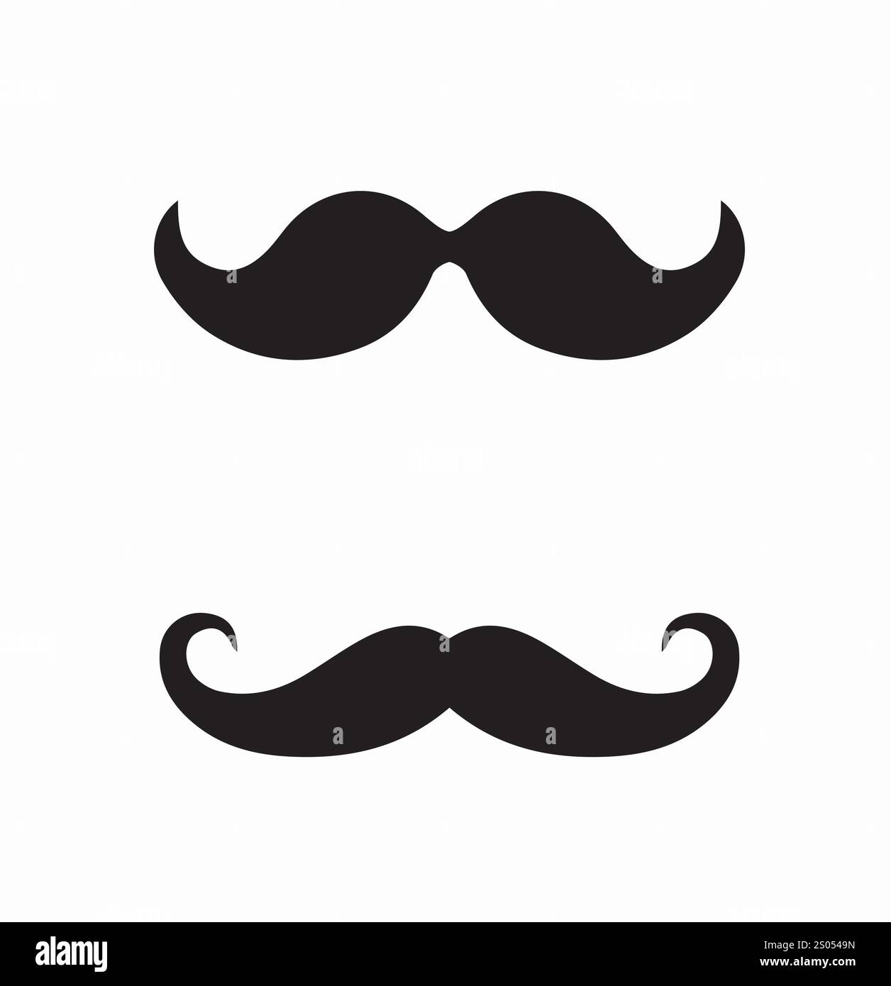Moustache icon set. Pack of mustaches. Facial hairs. Beauty, aesthetics ...