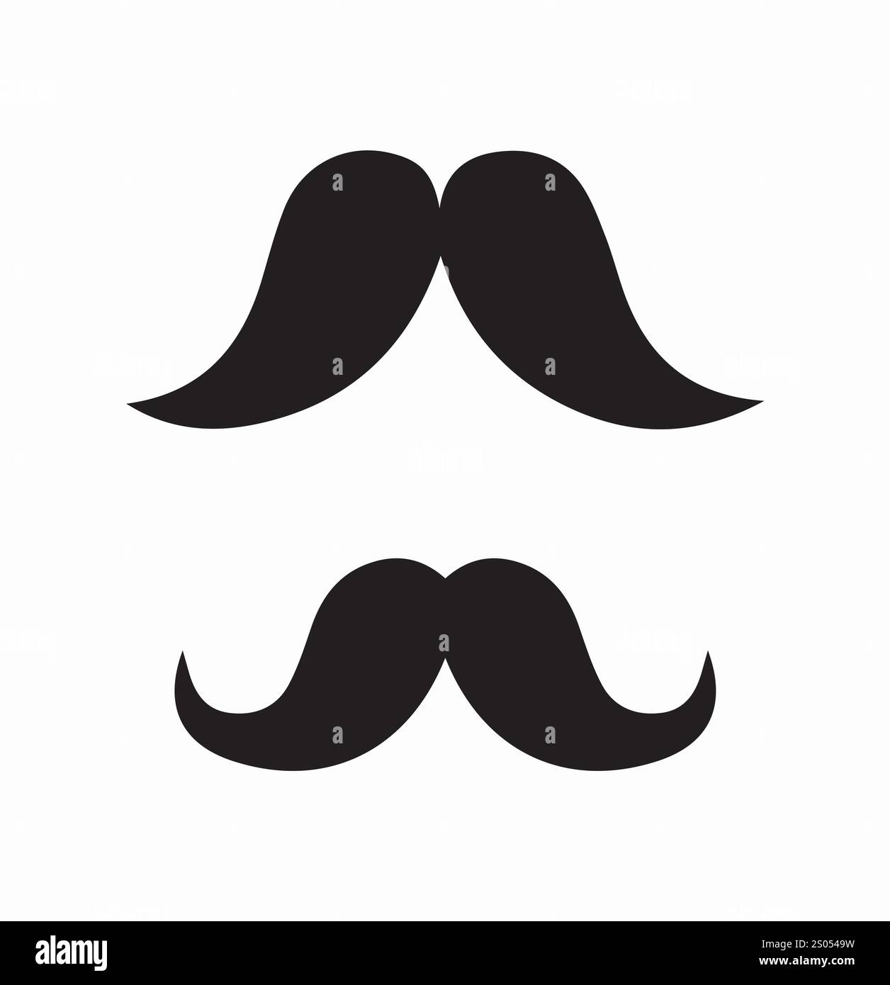 Moustache icon set. Pack of mustaches. Facial hairs. Social media ...