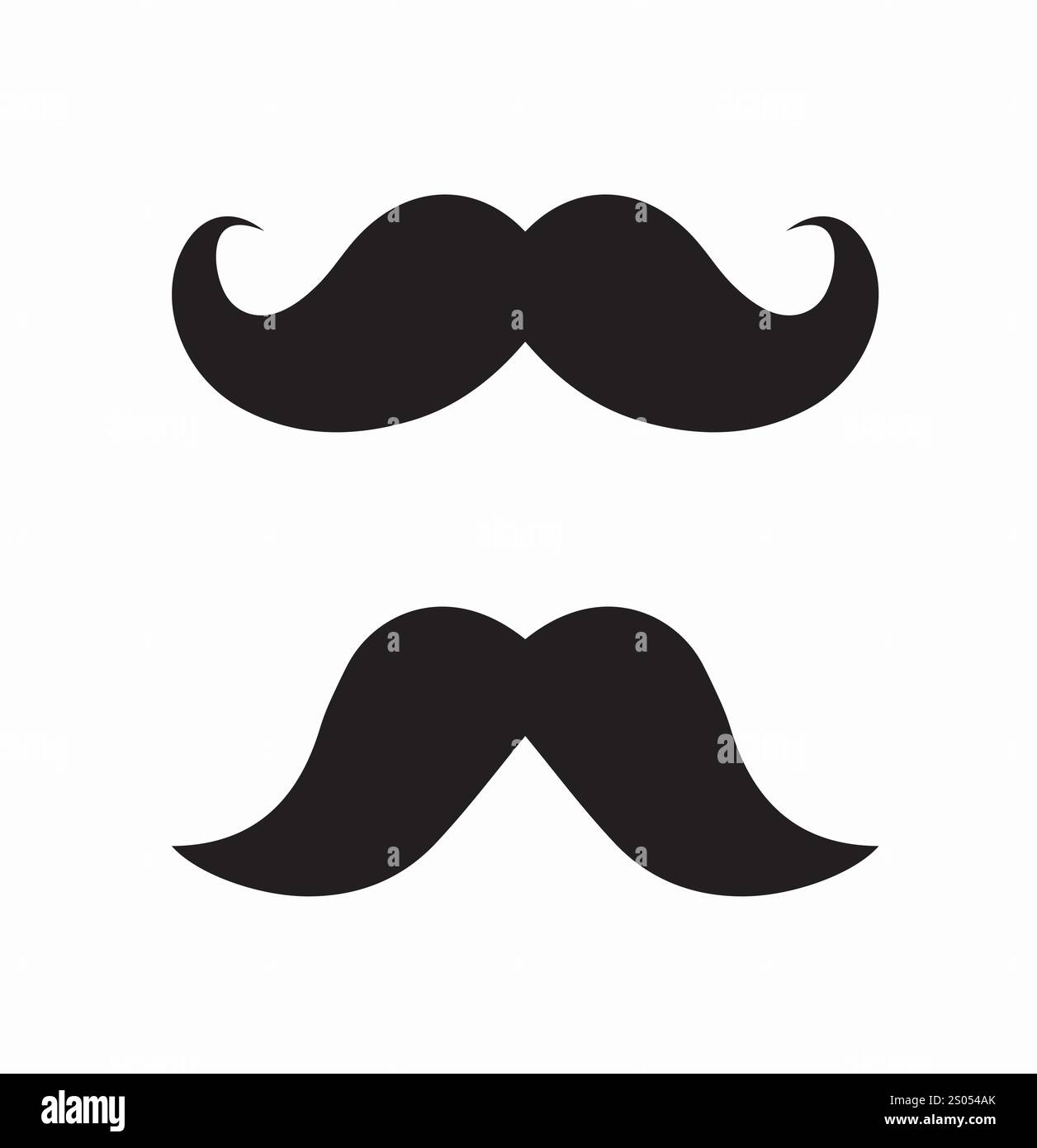 Moustache icon set. Pack of mustaches. Facial hairs. Social media ...