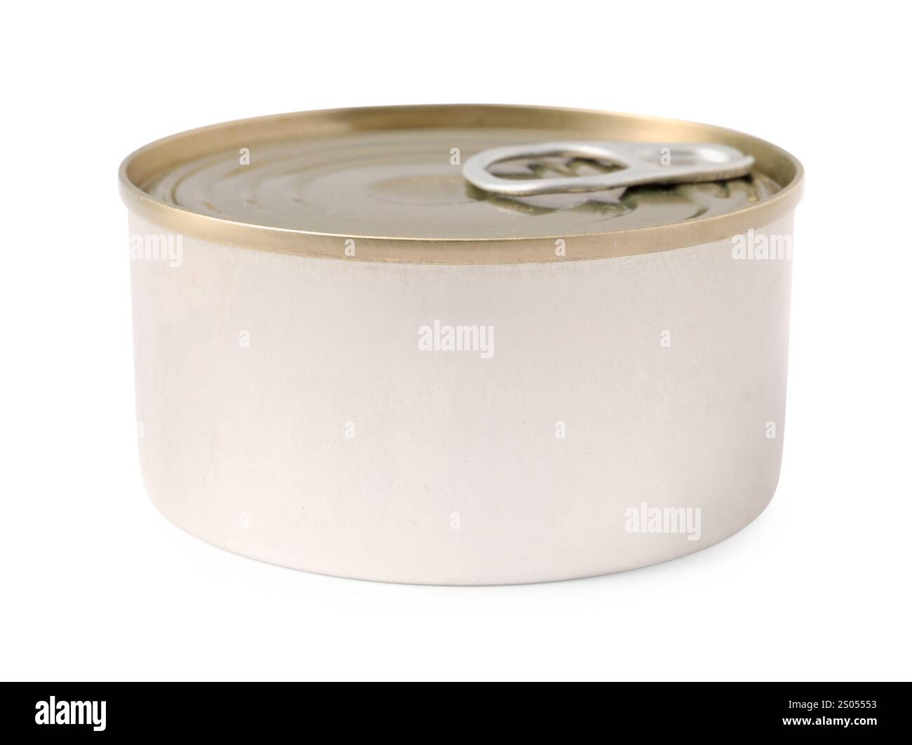 Pet food in tin can isolated on white Stock Photo - Alamy