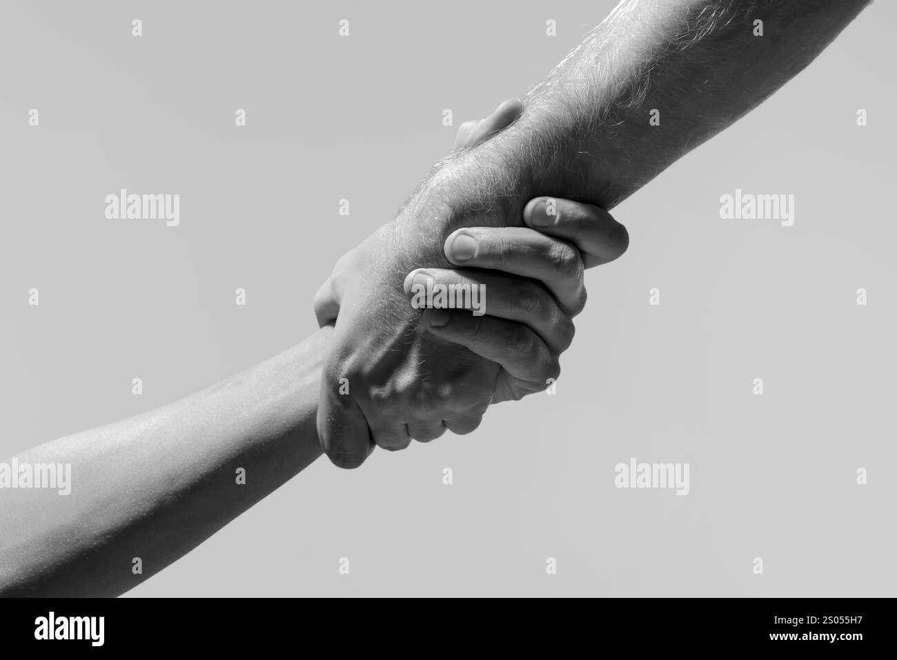 Help and support. People holding hands on light grey background ...