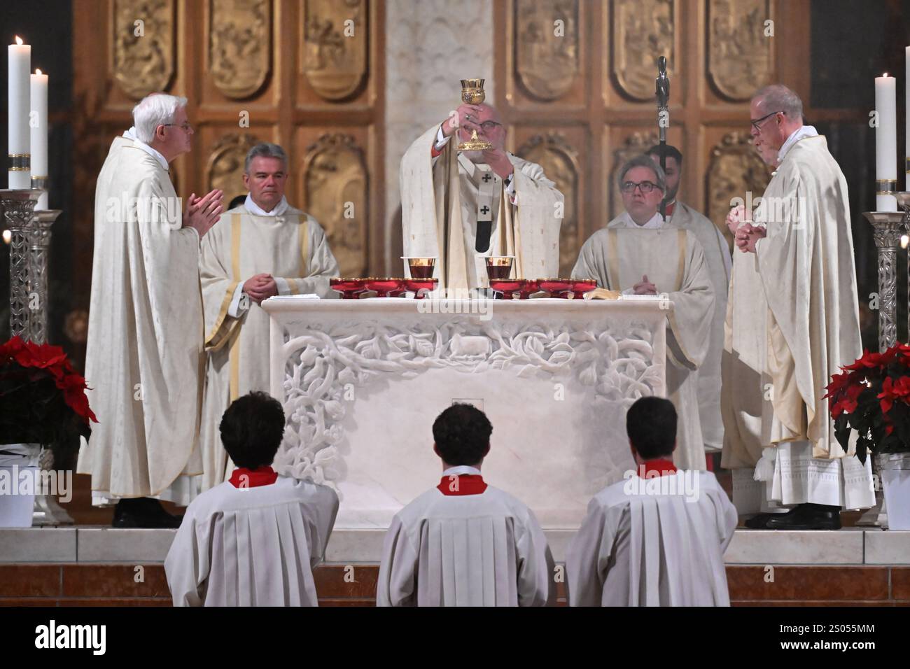 Munich, Germany. 24th Dec, 2024. Cardinal Reinhard Marx celebrates Holy ...