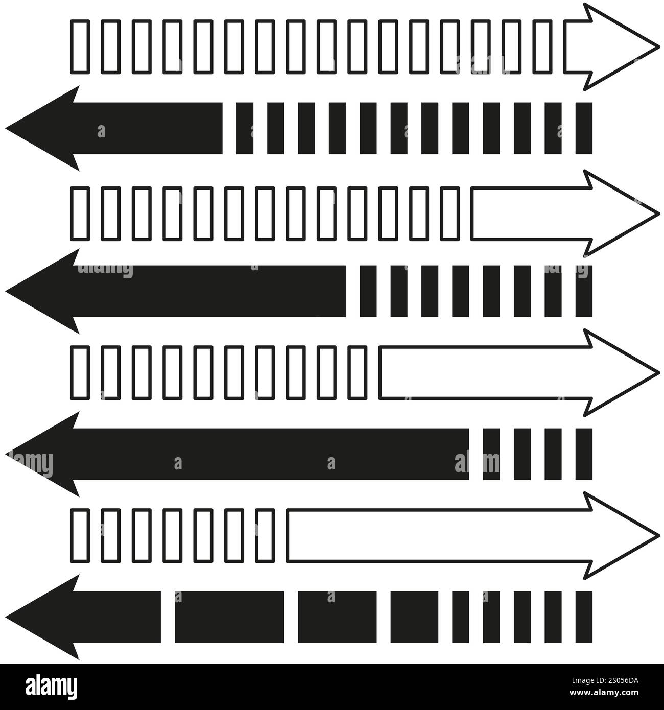 Directional Arrow Icon Black And White Arrows Vector Arrow Collection Navigation Shapes Stock