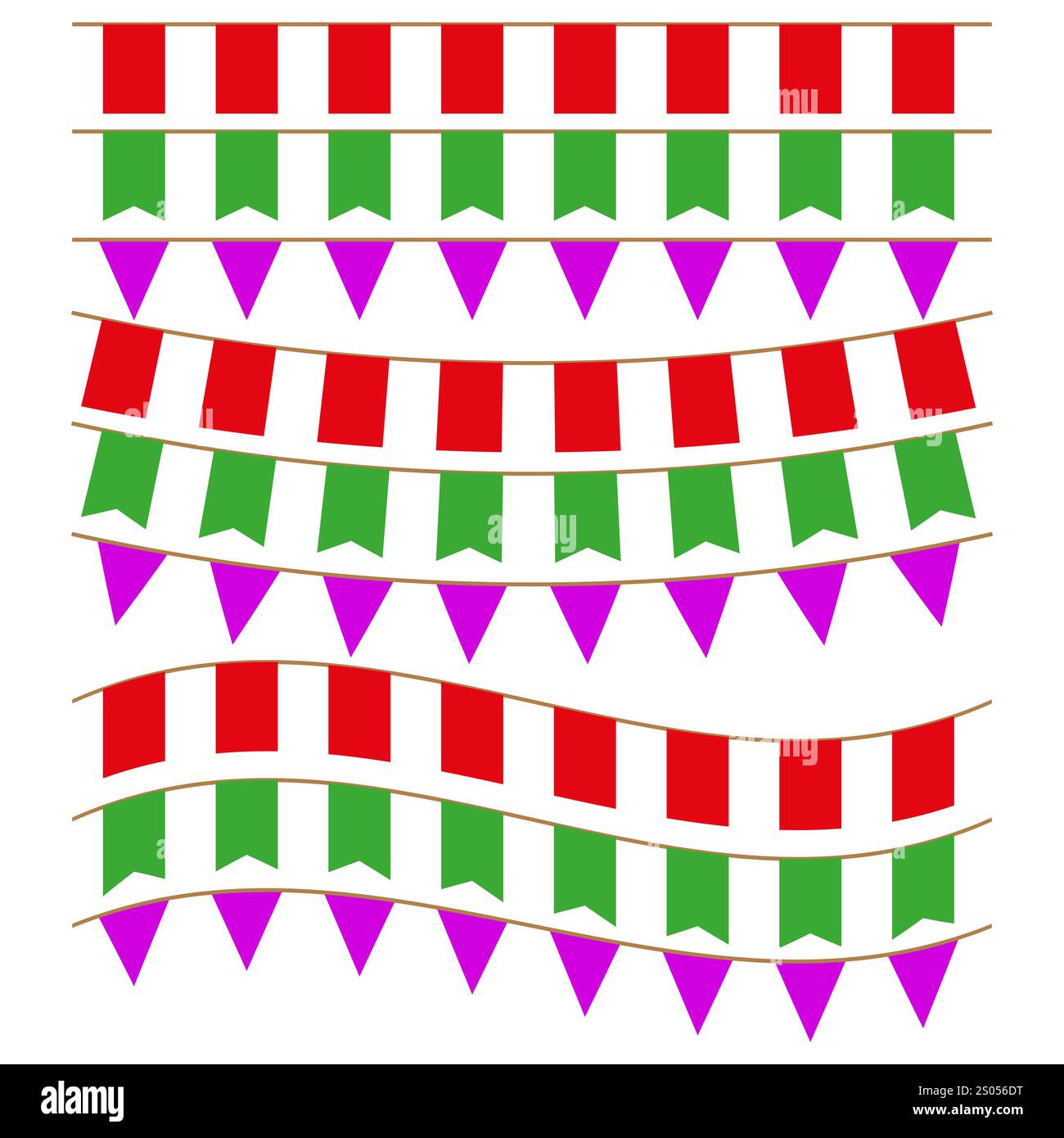 Strings of banners and flags Stock Vector Images - Alamy