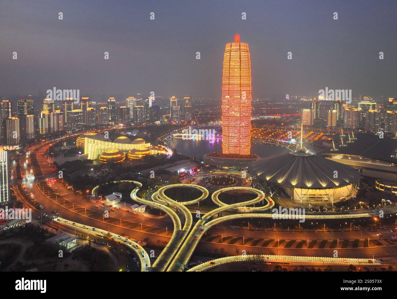 Zhengzhou,China.23th December 2024. Aerial photo taken on December 23 ...