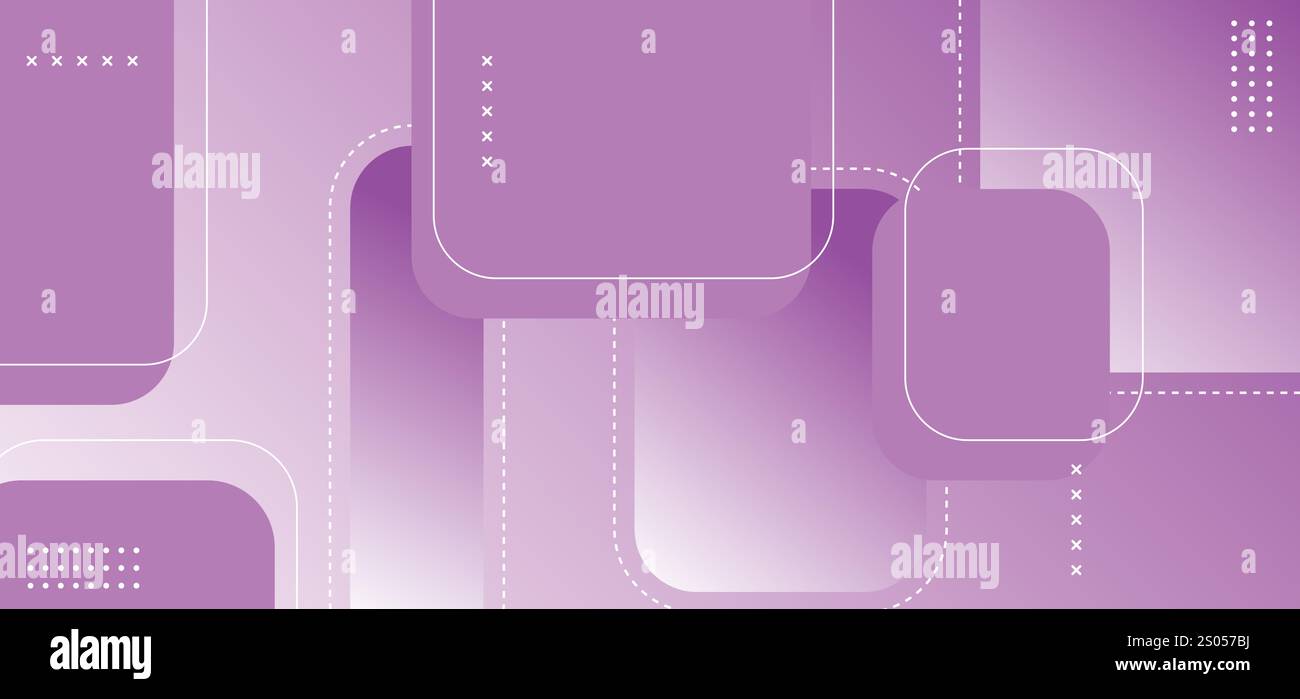 Modern Gradient Purple Round Shapes with White Line Background - Modern ...
