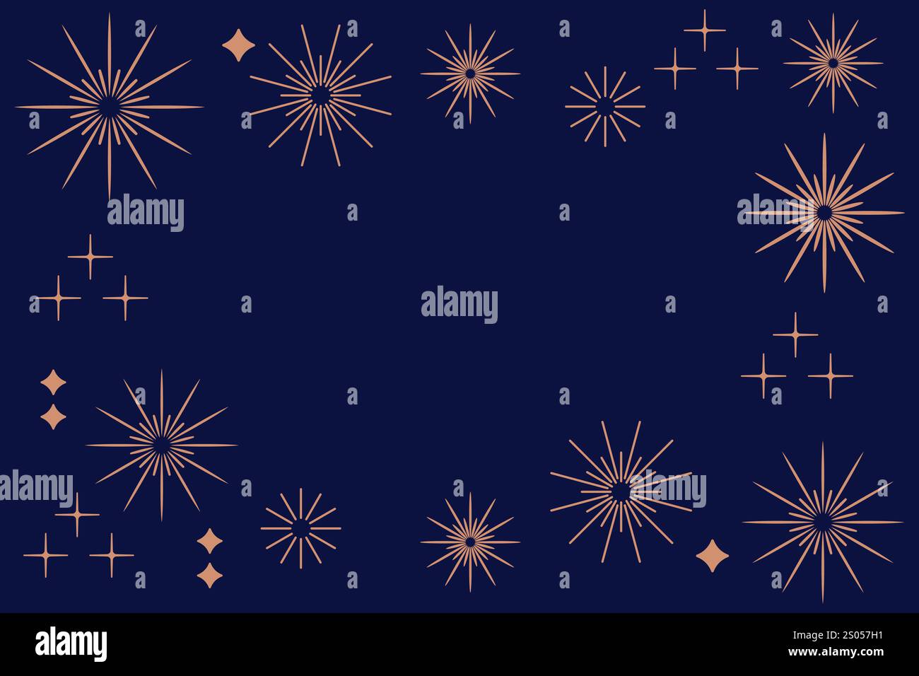 Golden fireworks against a blue background, perfect for New Year ...