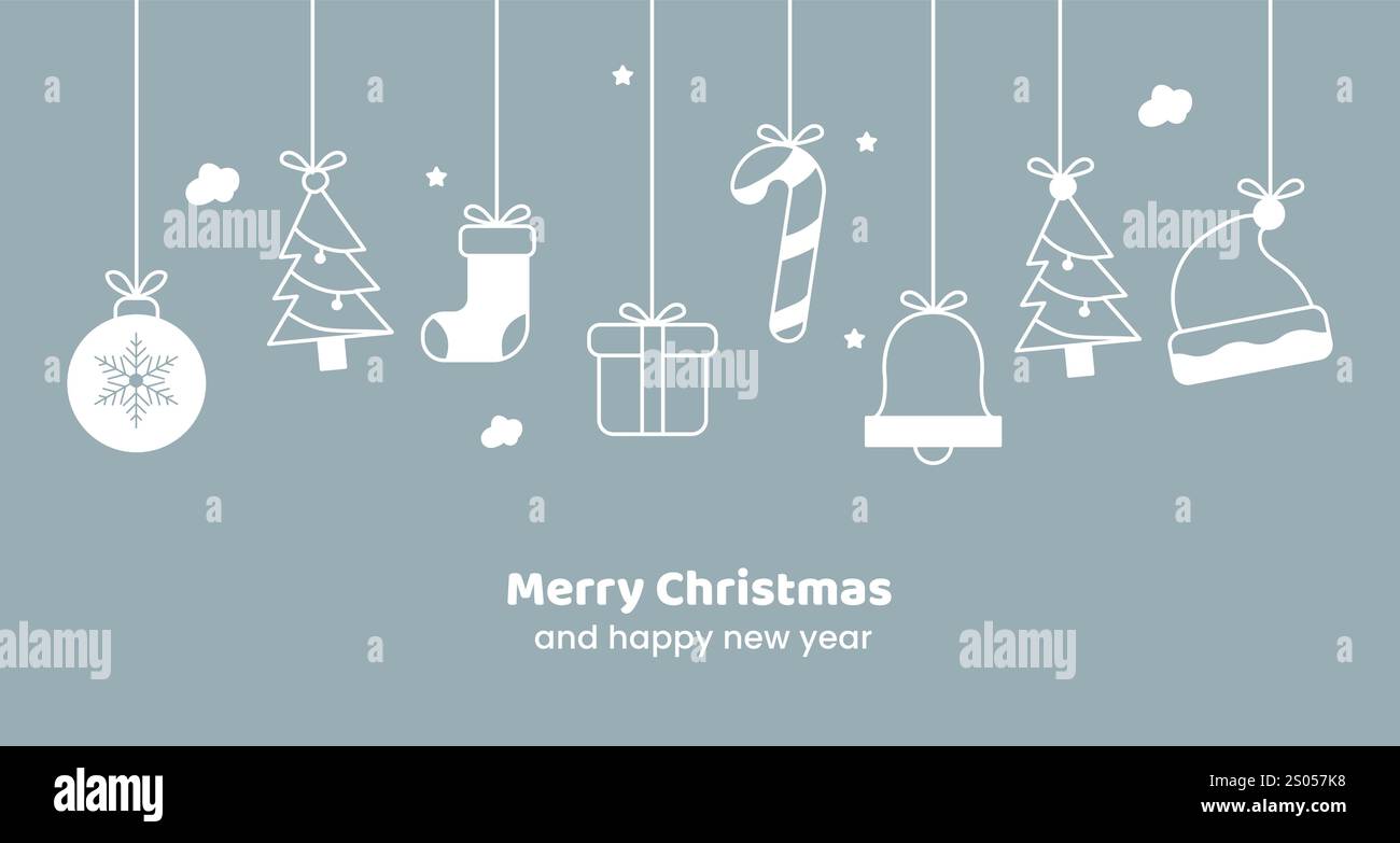 Festive decorations against background Stock Vector Images - Alamy