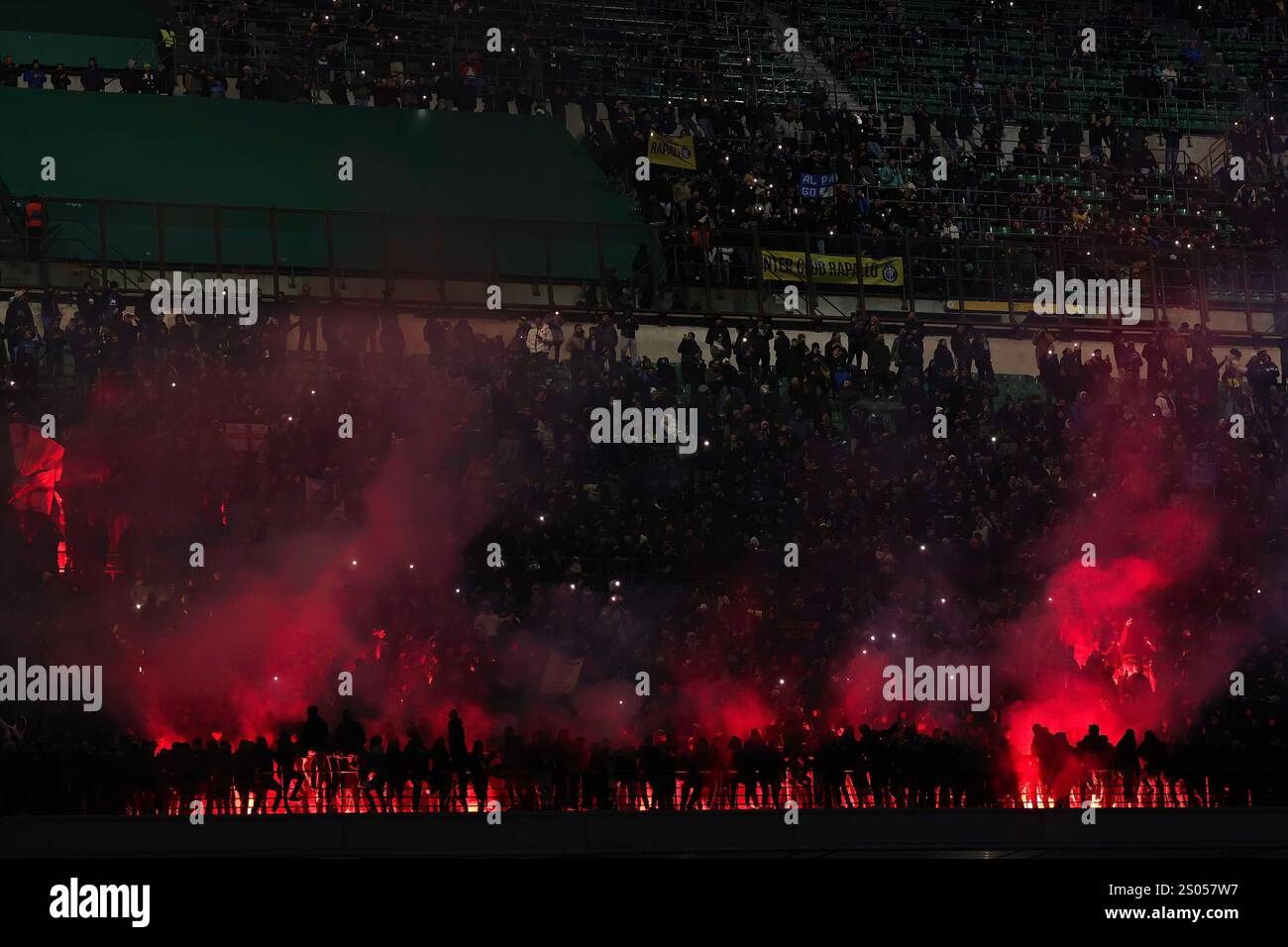 Milan, Italy. 24th Dec, 2024. Italy, Milan, 2024 12 23: supporters of ...