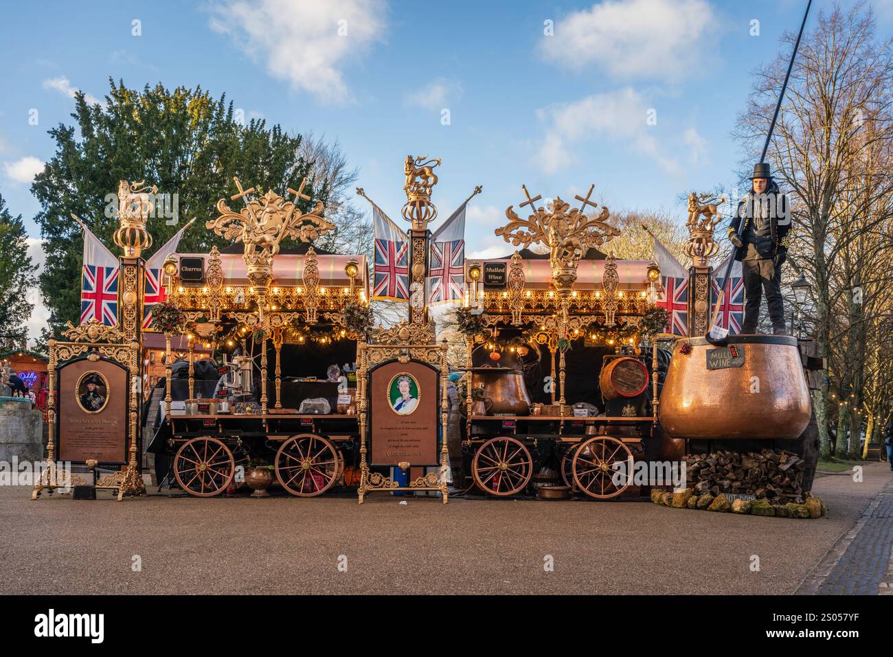 Victorian costermonger style cart for mulled wine at the Winchester ...