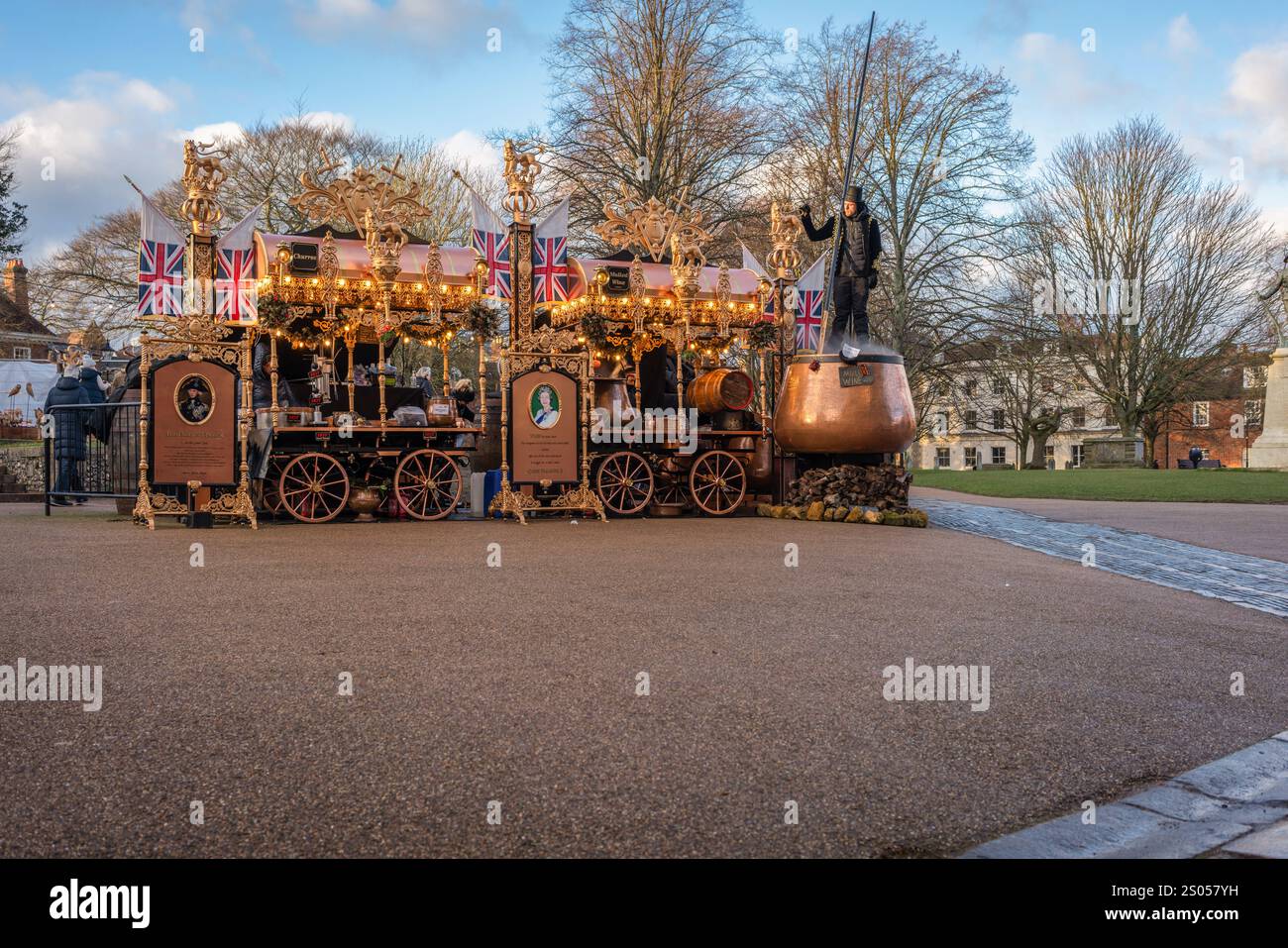 Victorian costermonger style cart for mulled wine at the Winchester ...
