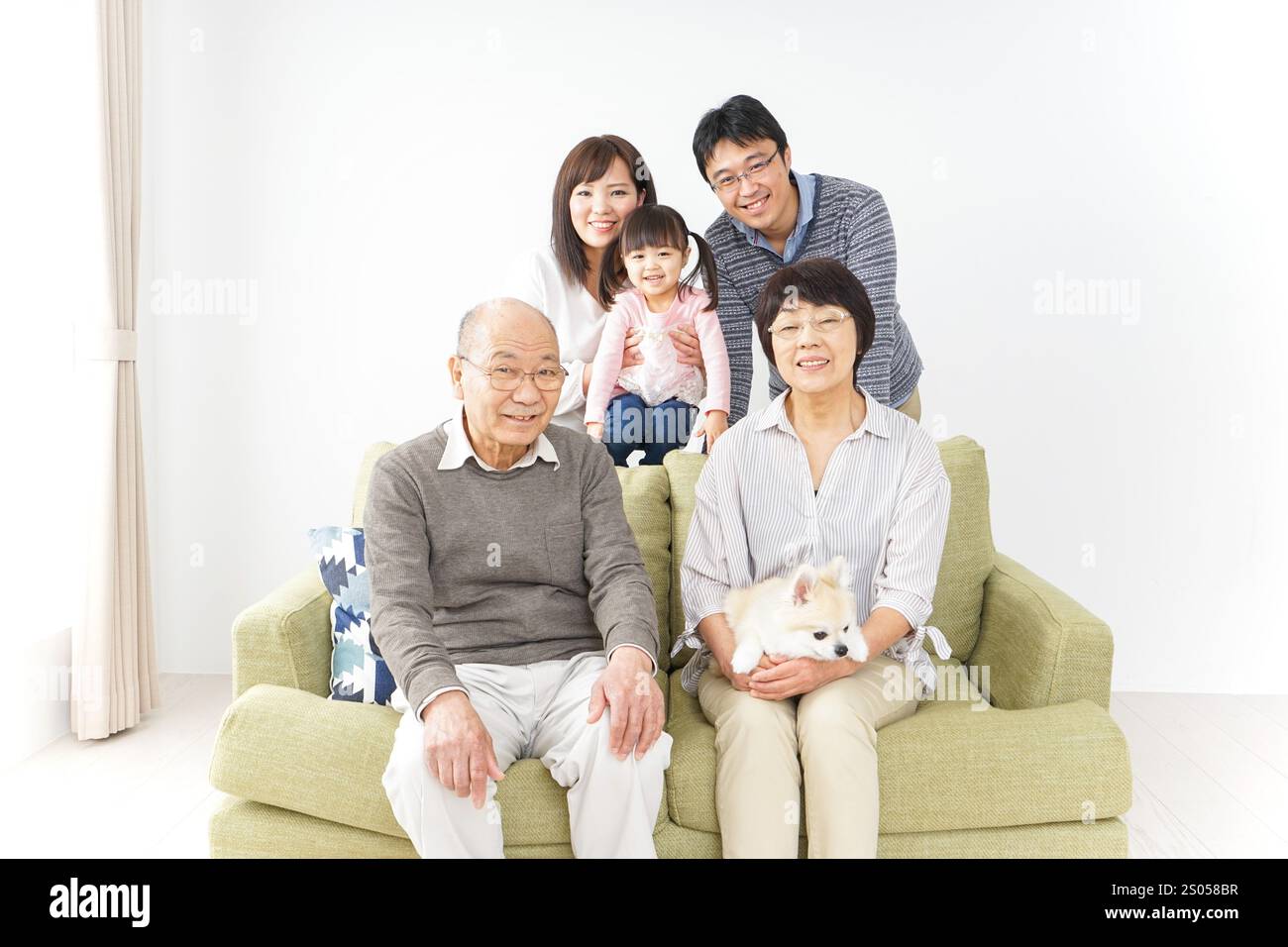 Three generations Family Group photo image Stock Photo - Alamy