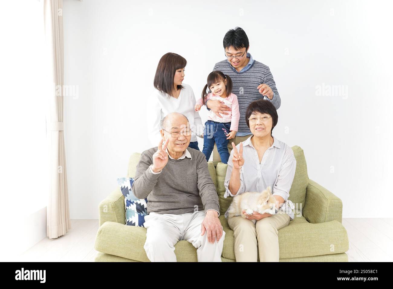 Three generations Family Group photo image Stock Photo - Alamy
