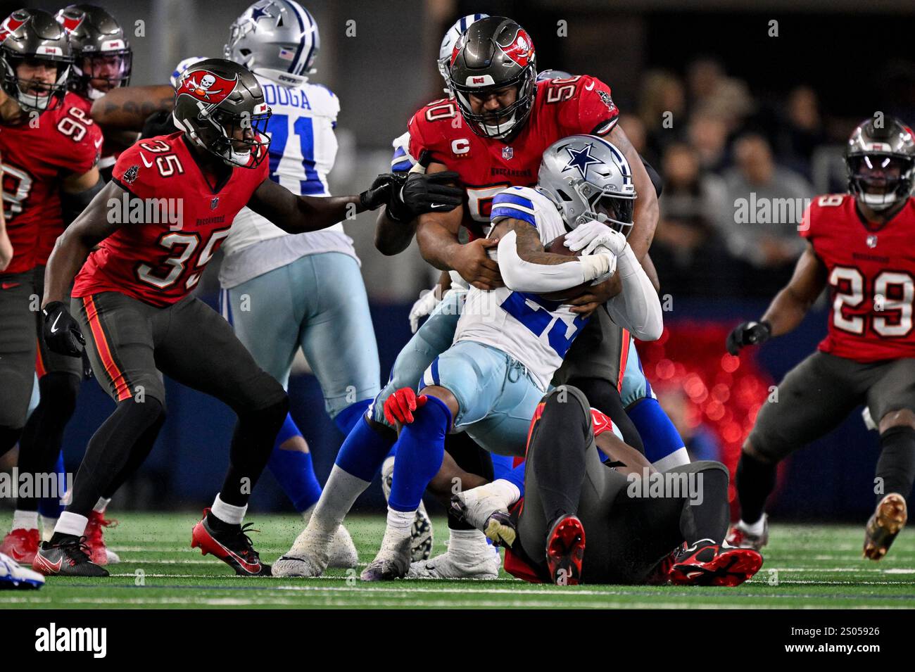 Tampa Bay Buccaneers defensive tackle Vita Vea (50) tackles Dallas ...