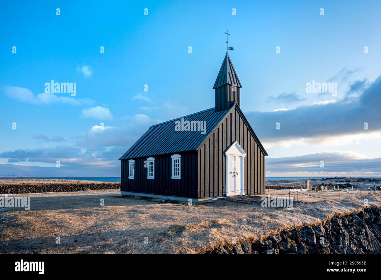 Búðakirkja, The Black Church of Budir is a small wooden church located ...
