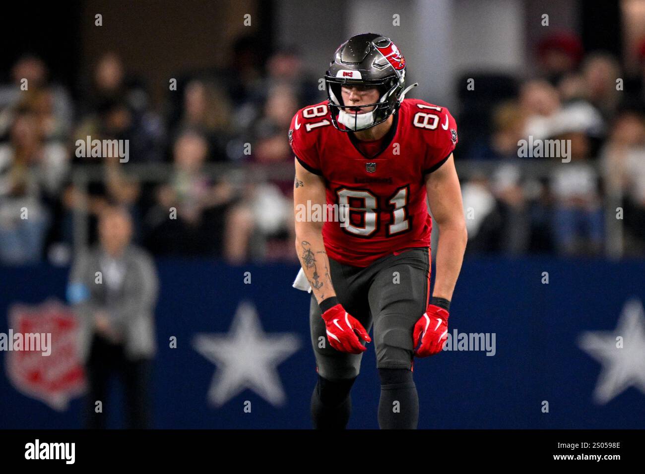 Tampa Bay Buccaneers wide receiver Ryan Miller (81) gets into position ...