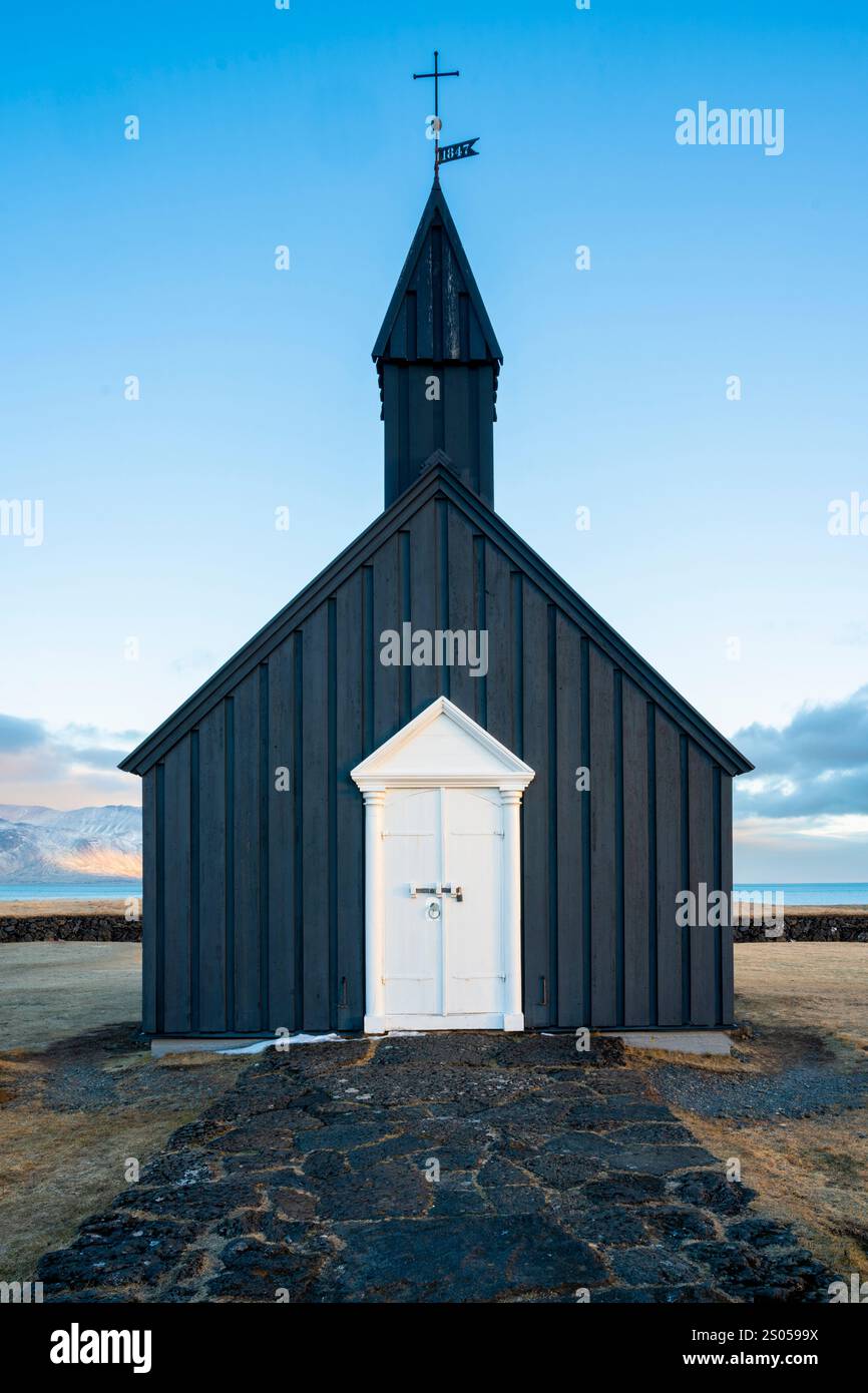 Búðakirkja, The Black Church of Budir is a small wooden church located ...