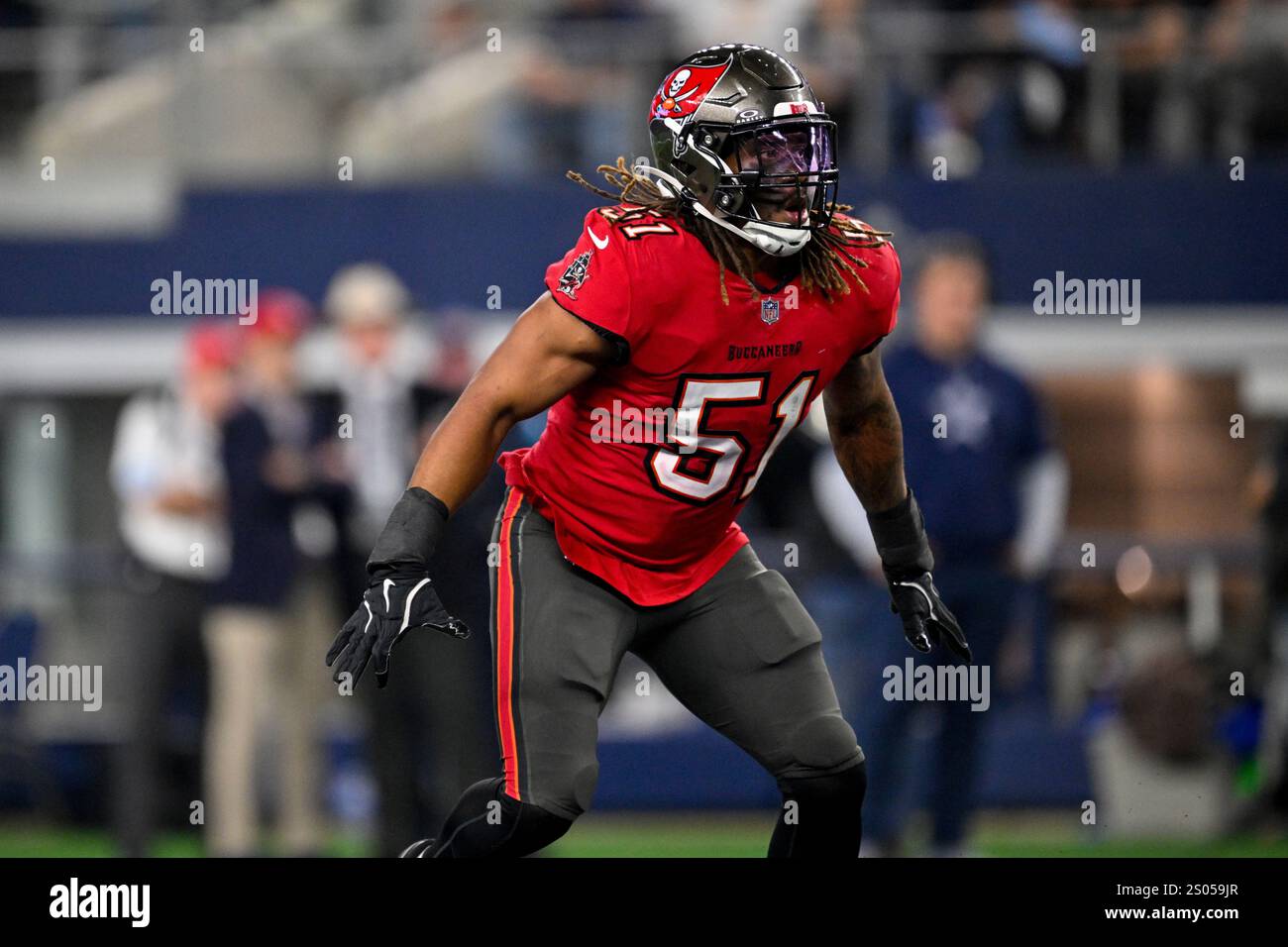 Tampa Bay Buccaneers linebacker J.J. Russell (51) drops into coverage ...