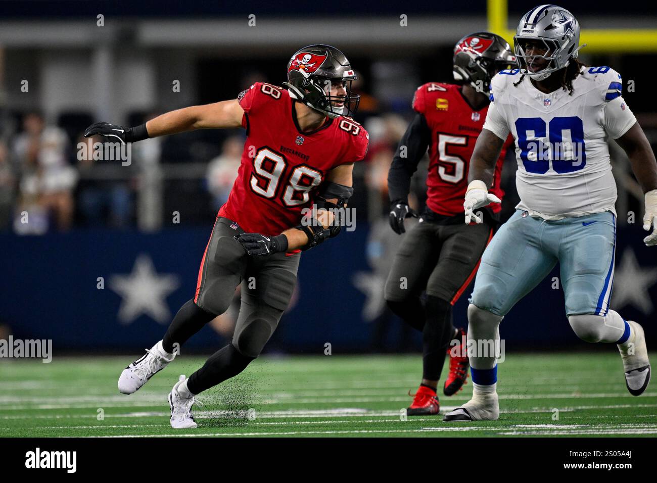 Tampa Bay Buccaneers linebacker Anthony Nelson (98) attempts to rush ...