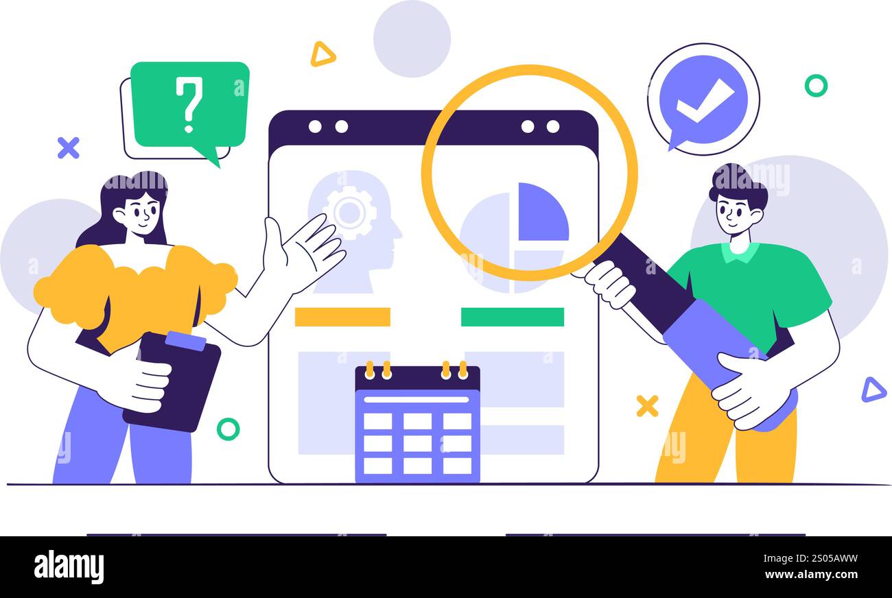 Machine Learning Vector Illustration featuring Artificial Intelligence ...