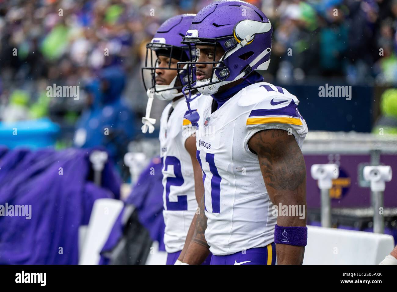 Minnesota Vikings running back Ty Chandler, right, and running back Ty ...