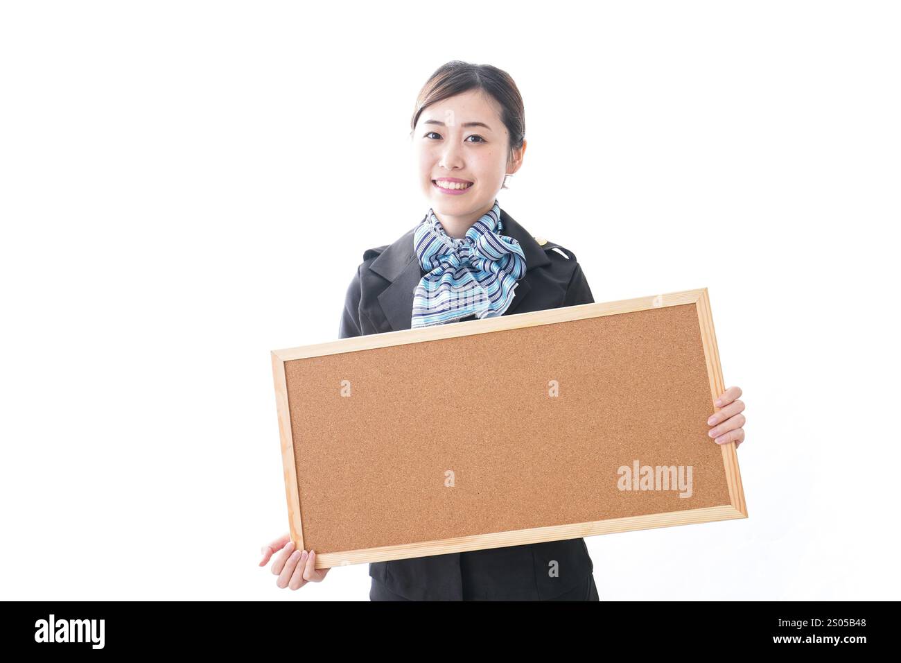 Cabin attendant with board Stock Photo - Alamy