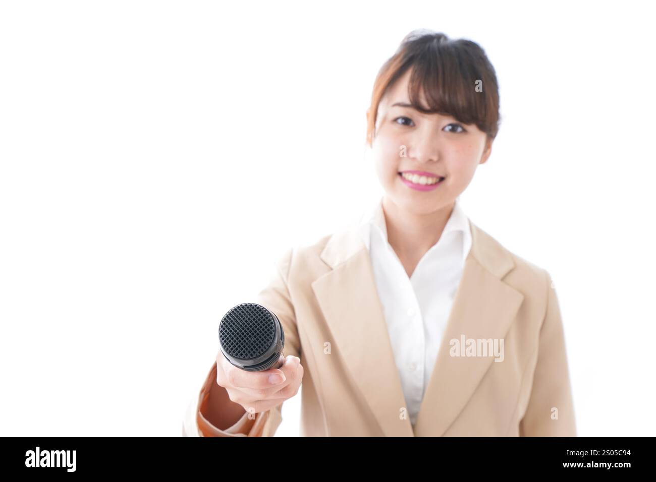 Woman conducting an interview Stock Photo - Alamy