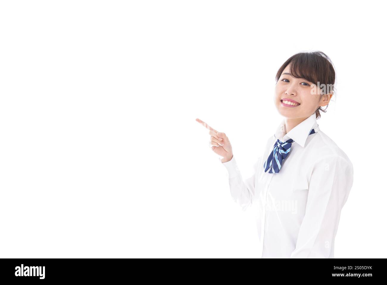 Student pointing finger Stock Photo - Alamy