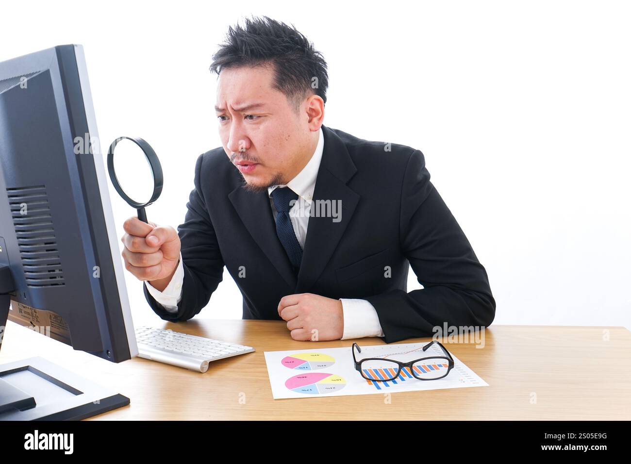 Business people doing research Stock Photo - Alamy