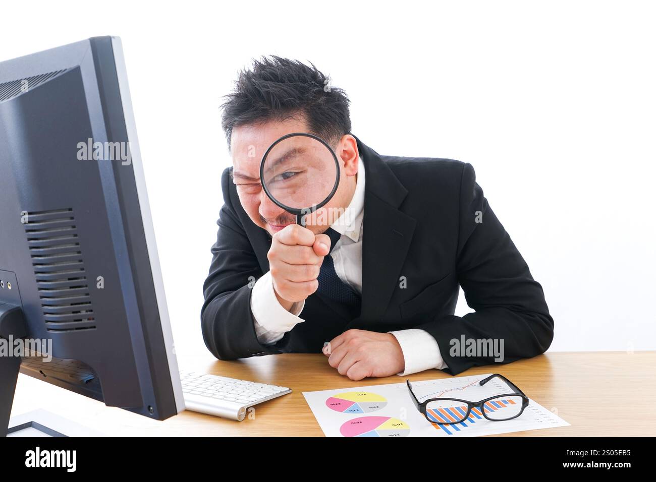 Business people doing research Stock Photo - Alamy