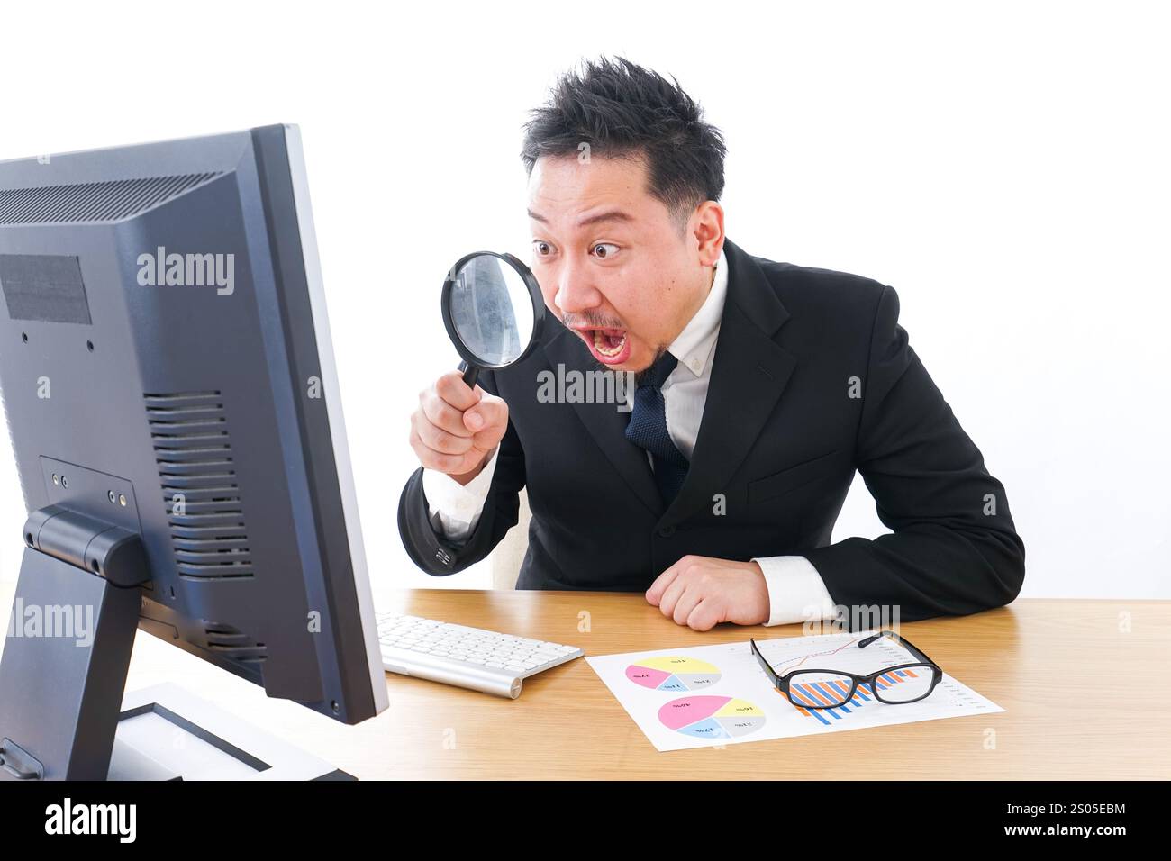 Light workplace computer business hi-res stock photography and images ...