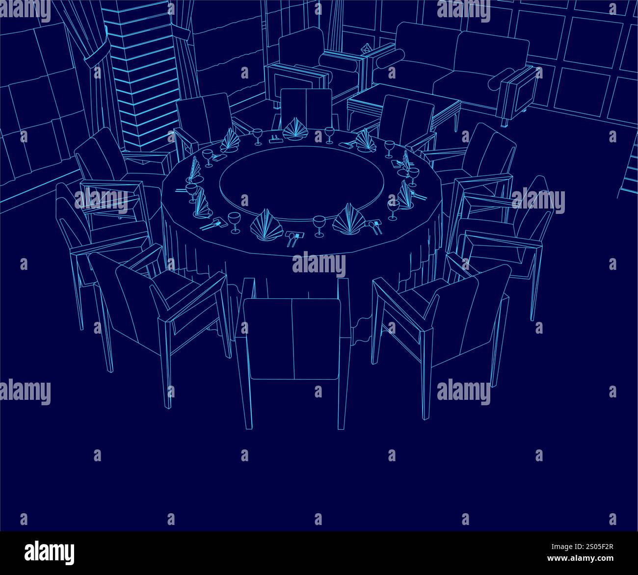 Wooden restaurant chairs Stock Vector Images - Alamy