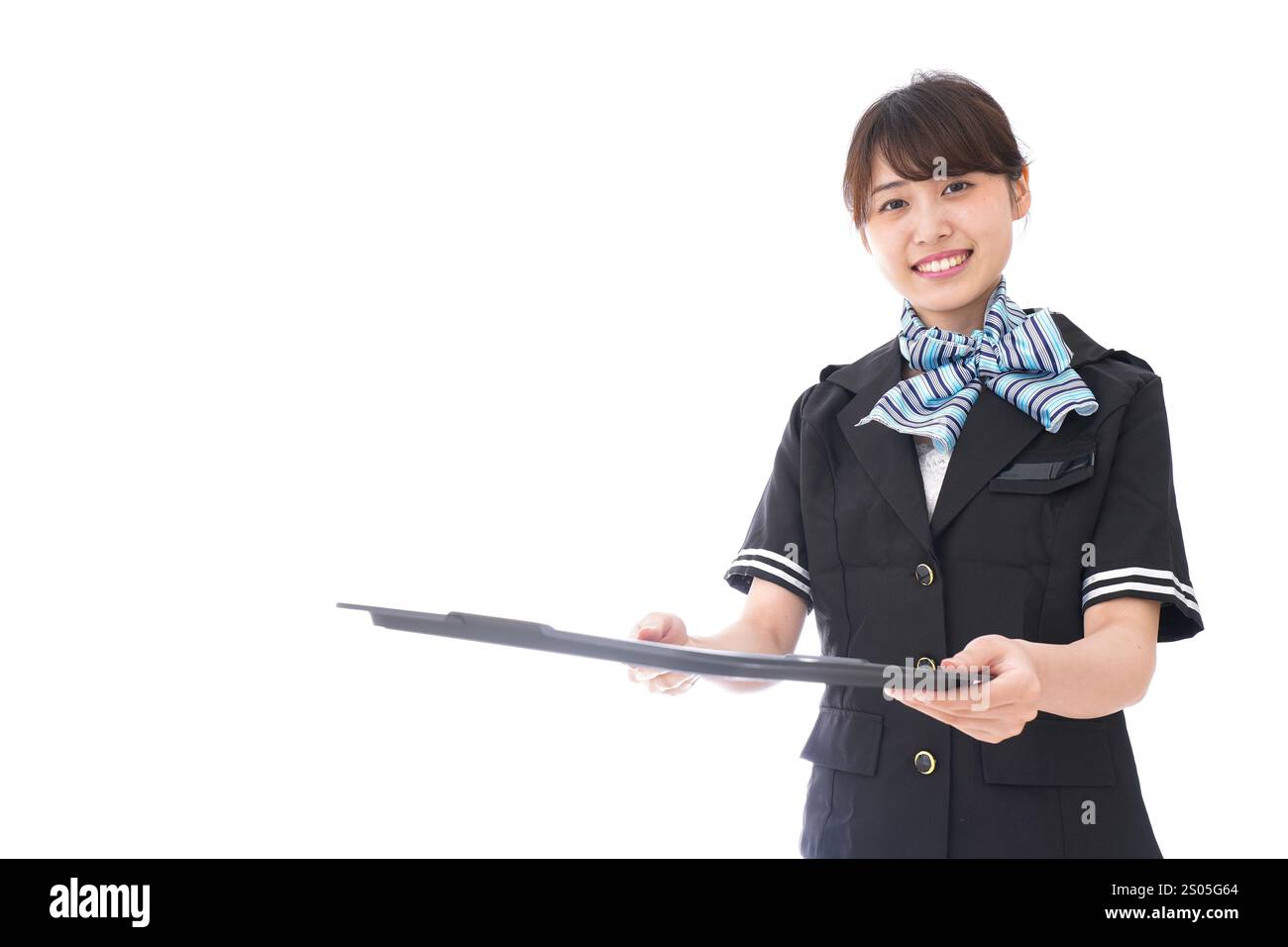 Cabin attendants performing in-flight service Stock Photo - Alamy