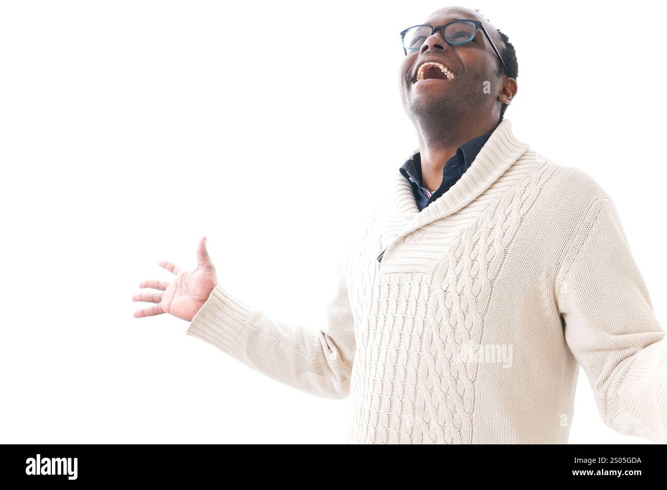 African american surprised man Cut Out Stock Images & Pictures - Alamy