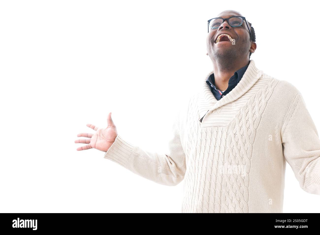 African american surprised man Cut Out Stock Images & Pictures - Alamy