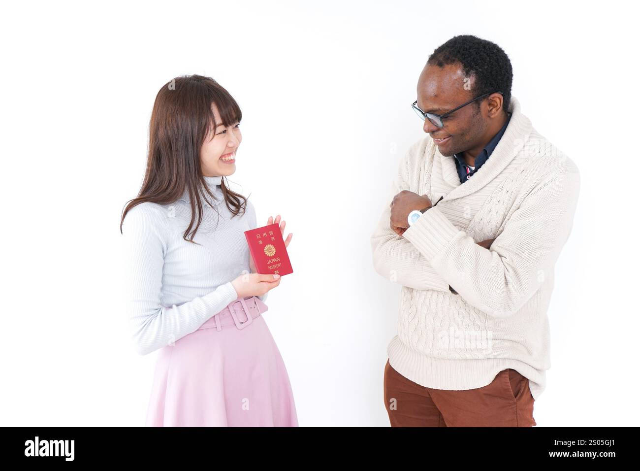 Two women man group Cut Out Stock Images & Pictures - Alamy